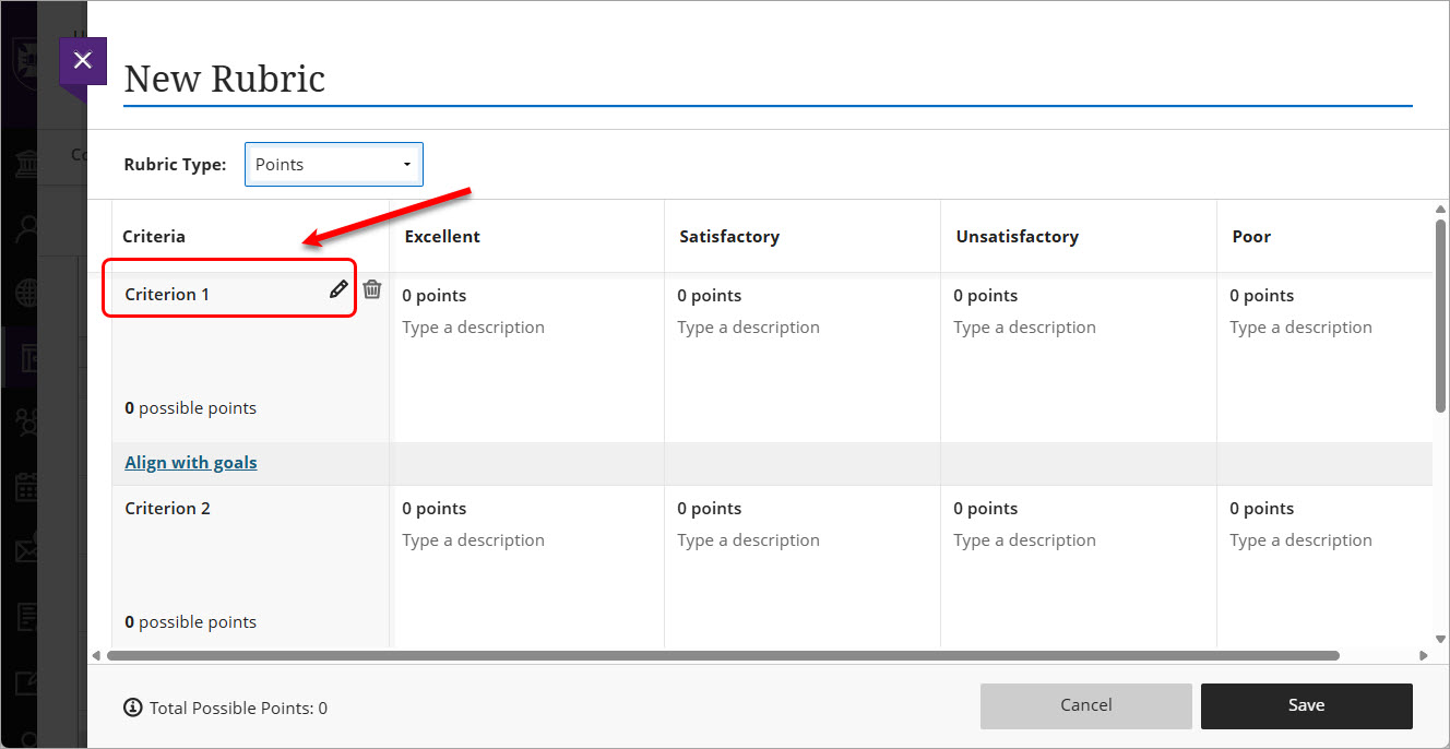Create point-based rubrics in Ultra - eLearning - University of Queensland
